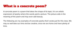 Concrete Poems | PPT