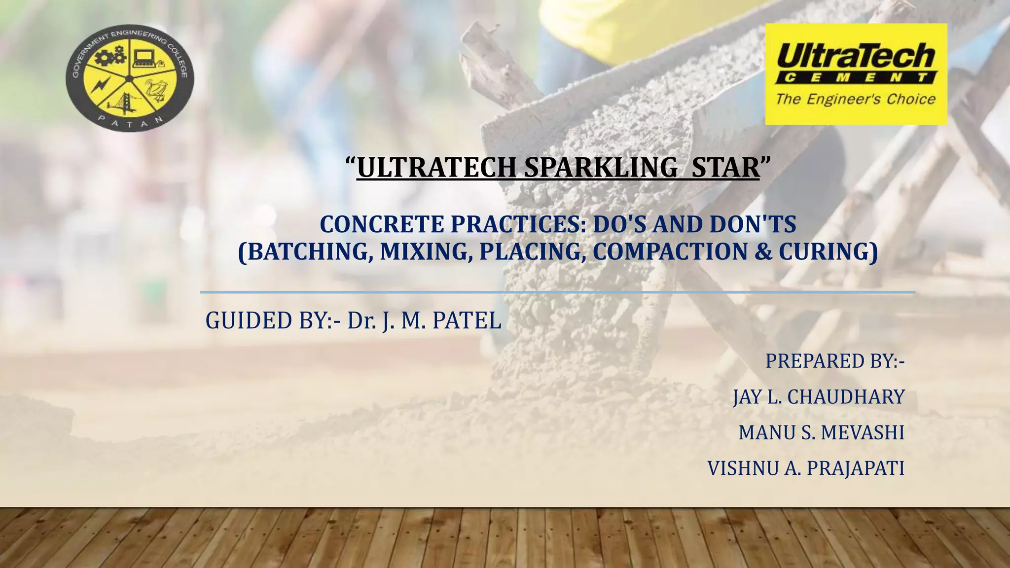 Concrete practices: Do's and Dont's for (Batching, mixing, placing ...