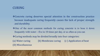 Concrete practices: Do's and Dont's for (Batching, mixing, placing ...