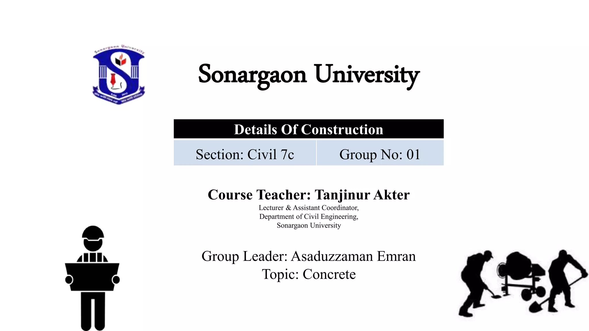 PRESENTATION ON CONCRETE | PPTX