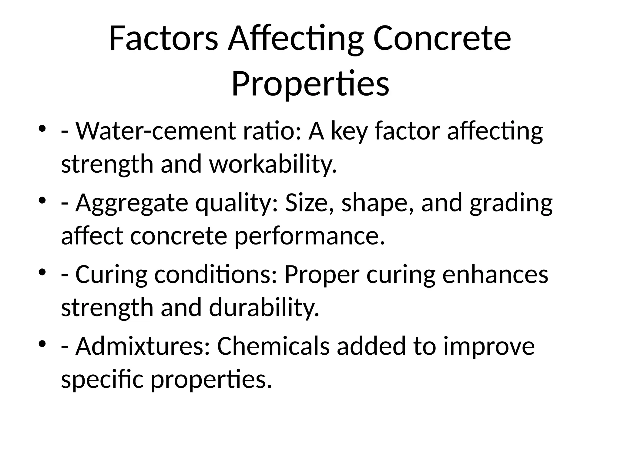 Concrete: Properties, Composition and different criteria for aggregates ...