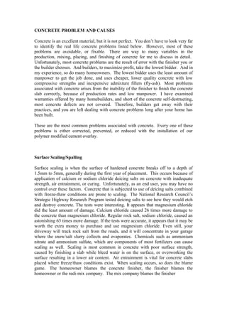 Concrete Problem and Causes | PDF