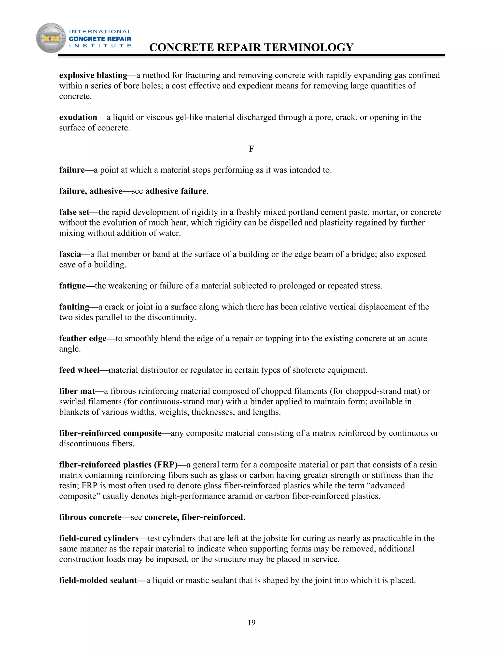 Concrete repairterminology | PDF