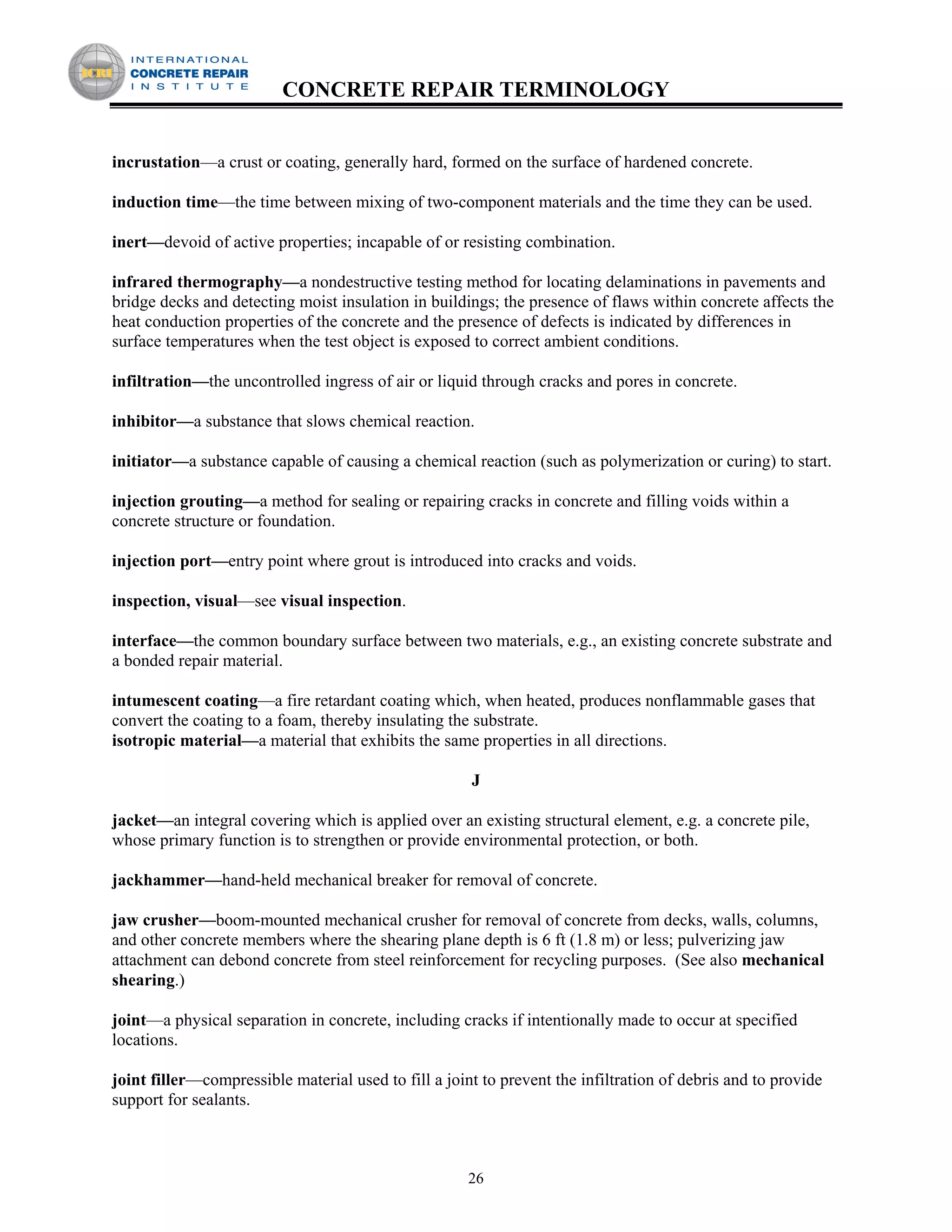 Concrete repairterminology | PDF