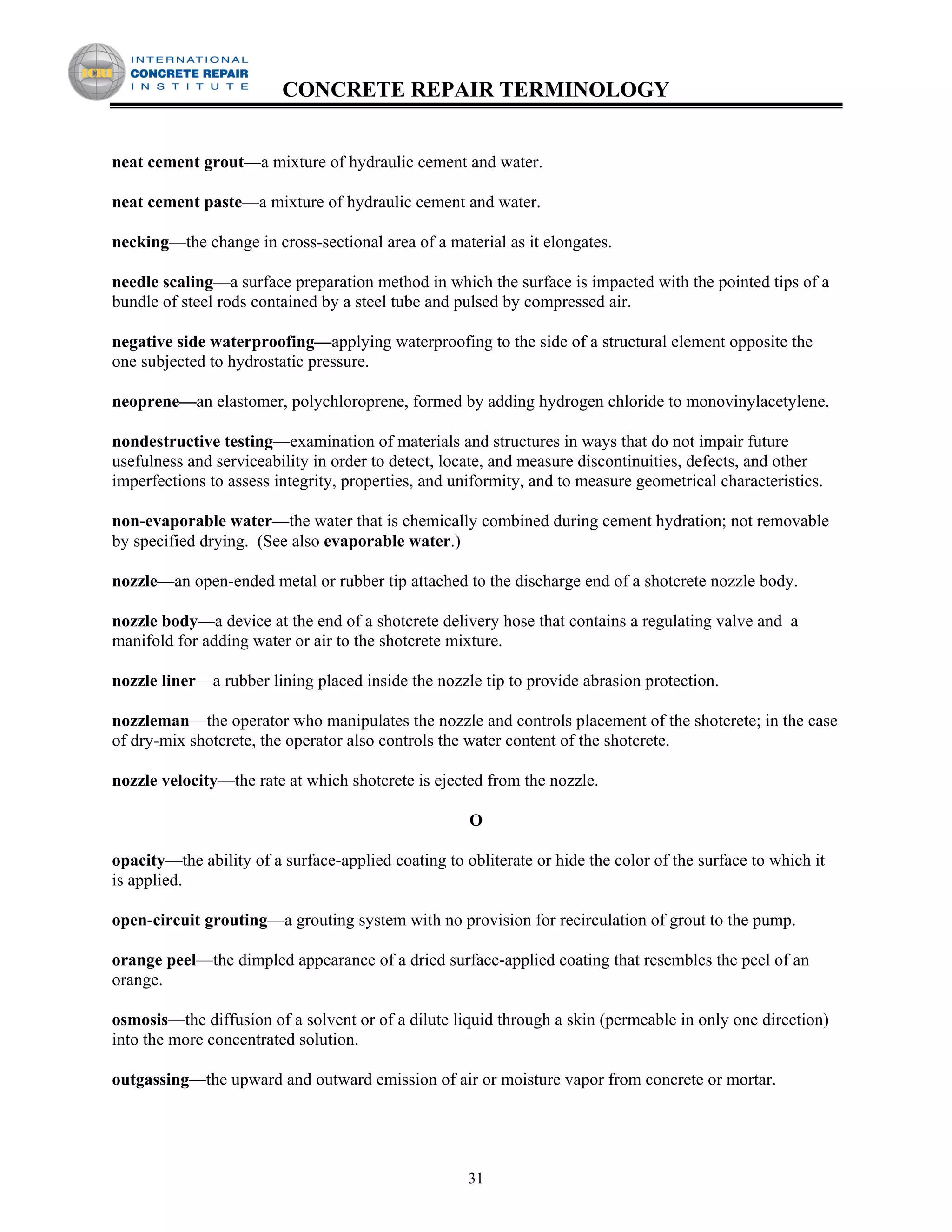 Concrete repairterminology | PDF