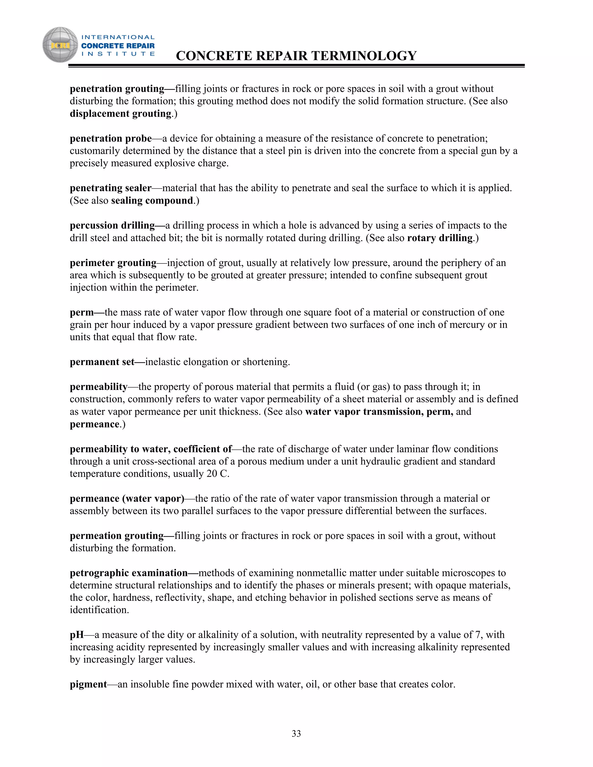 Concrete repairterminology | PDF