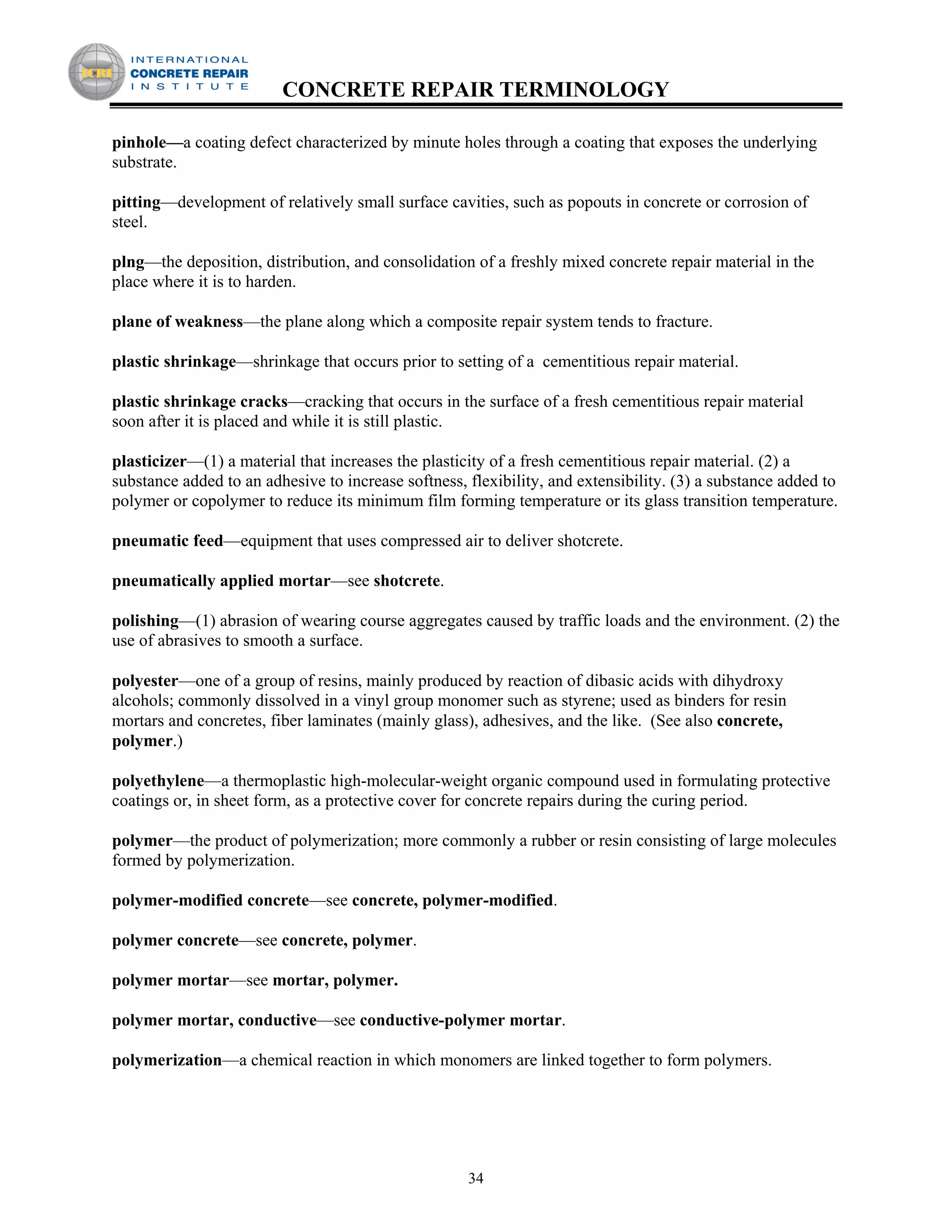 Concrete repairterminology | PDF