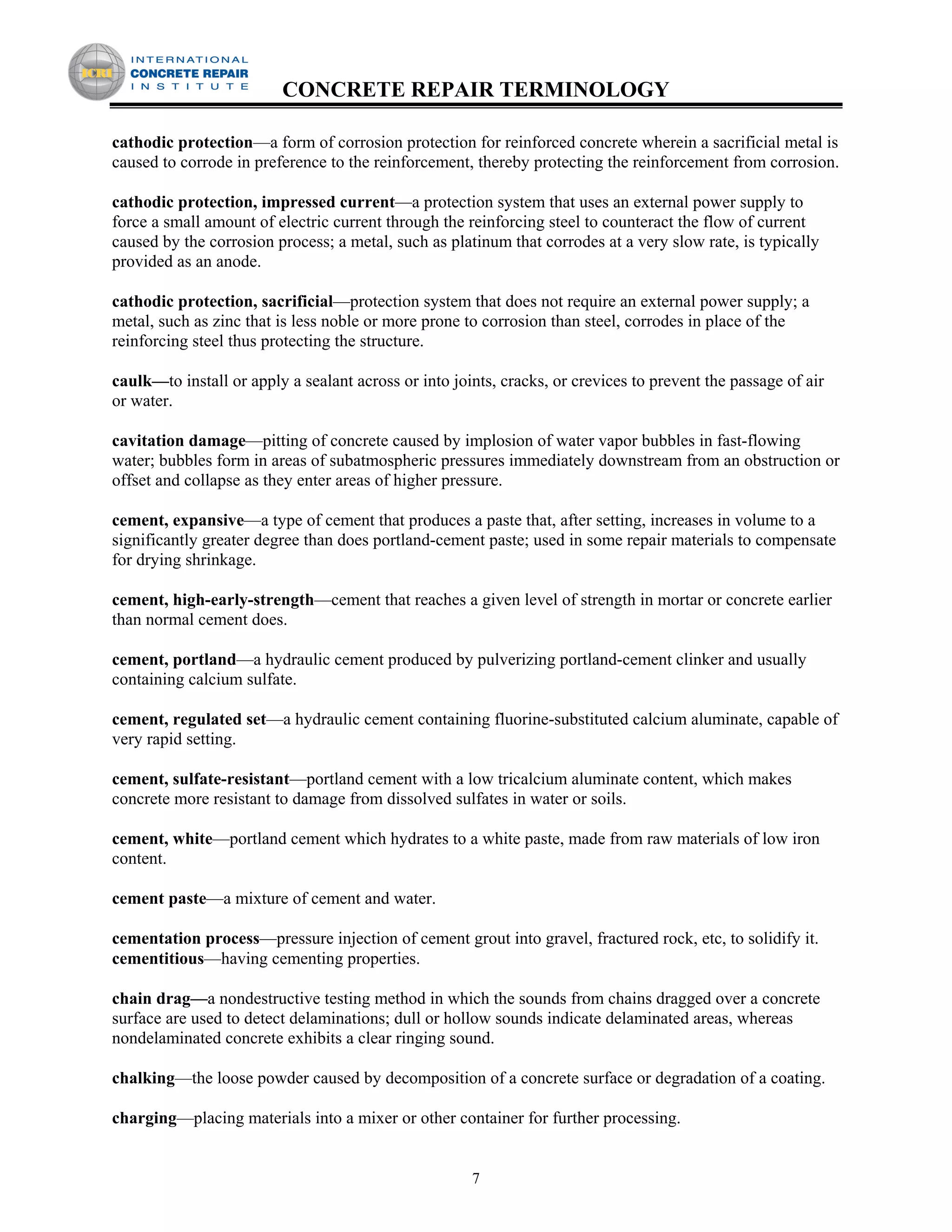 Concrete repairterminology | PDF