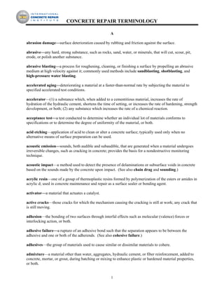 Concrete repairterminology | PDF