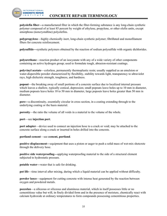 Concrete repairterminology | PDF