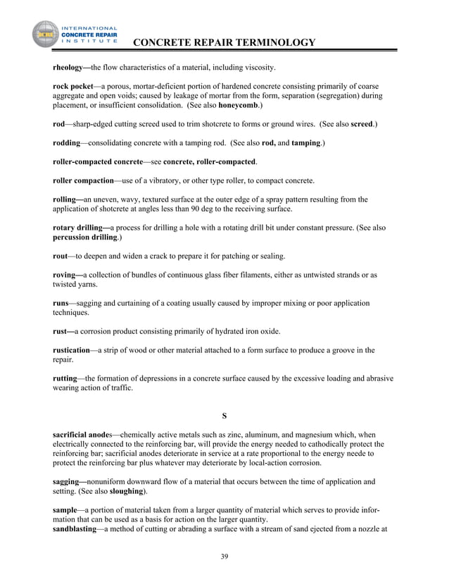 Concrete repairterminology | PDF