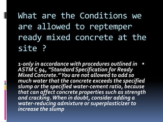 Concrete retempering presentation | PPTX