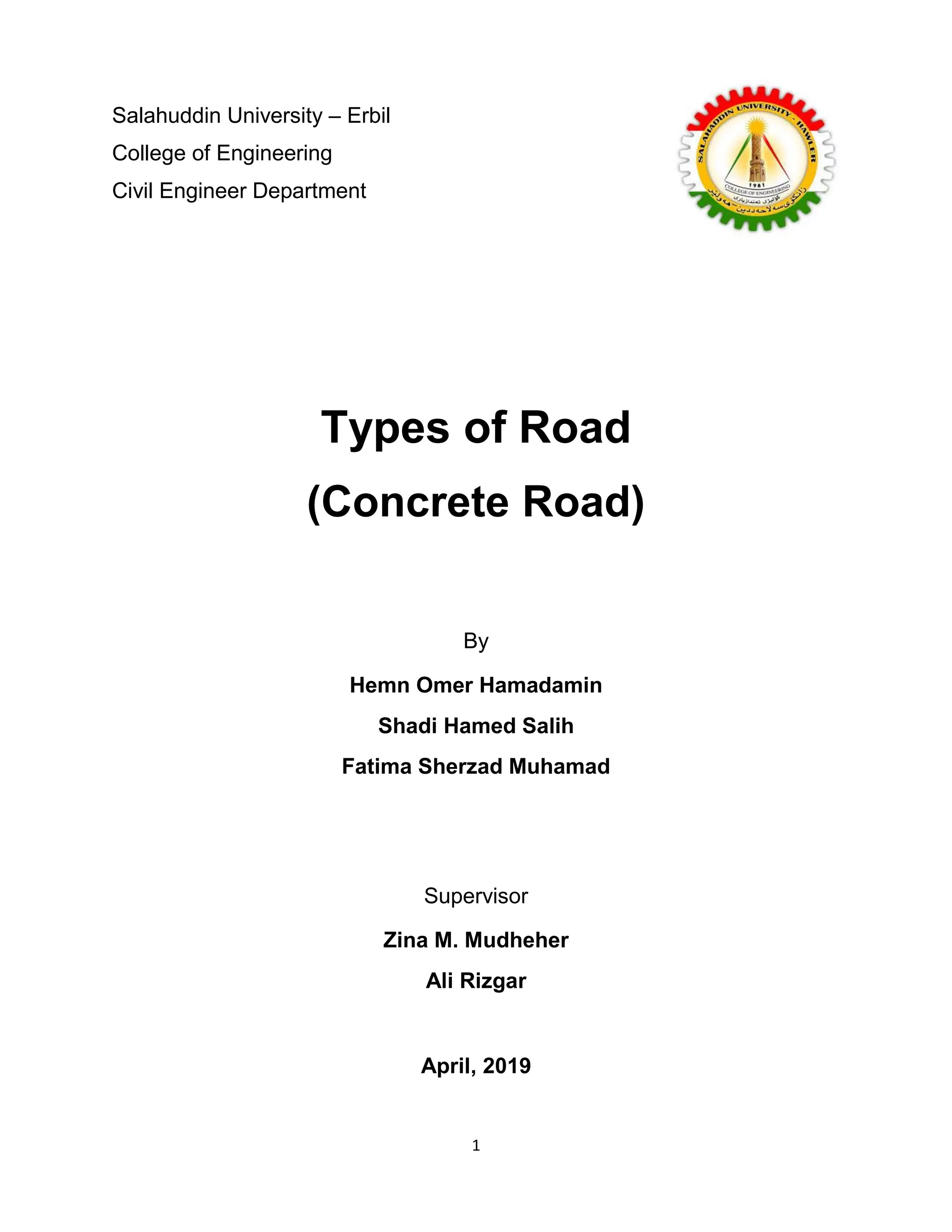 Concrete (types of road) | PDF