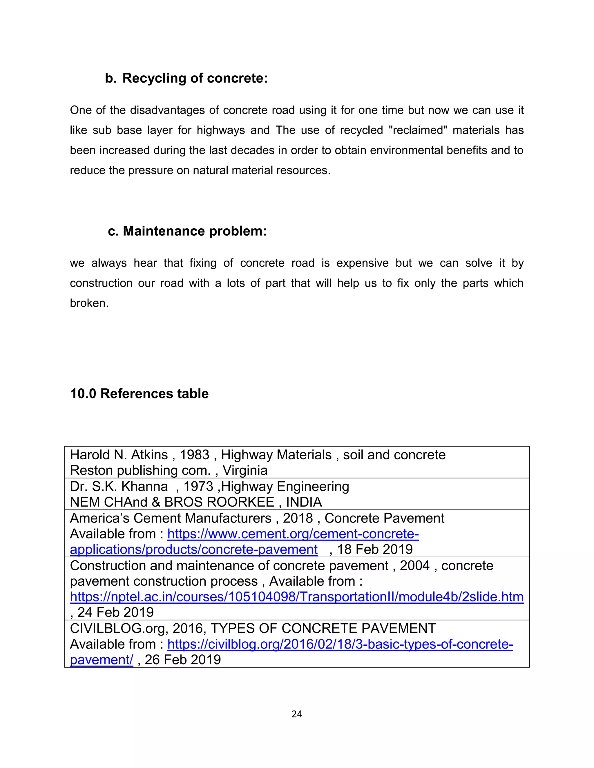 Concrete (types of road) | PDF