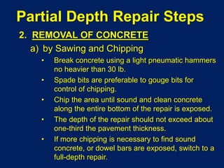 Repair Options for Concrete Roadways | PPTX