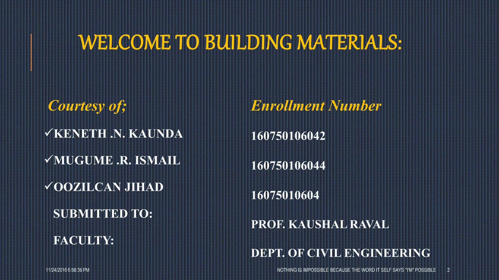 Concrete slide presentation | PPT
