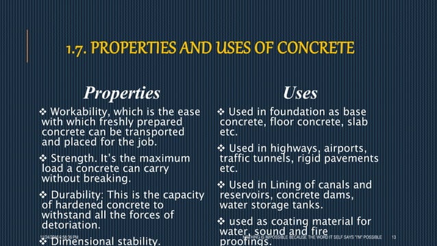 Concrete slide presentation | PPT