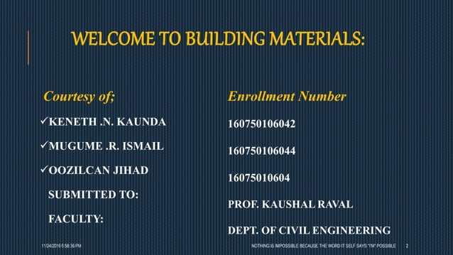 Concrete slide presentation | PPT