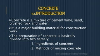 Concrete slide presentation | PPT