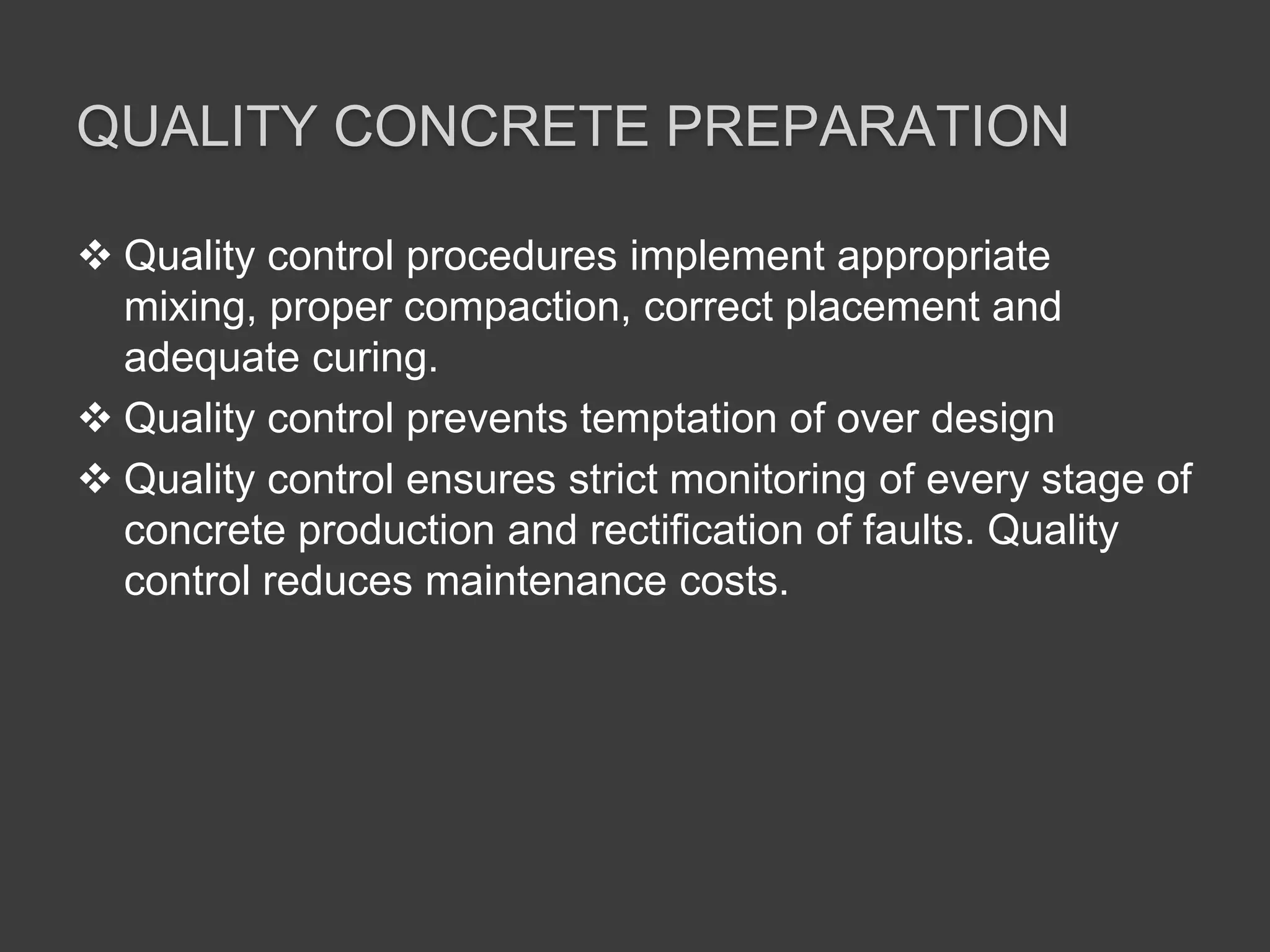 Concrete structure quality control in practice | PPTX