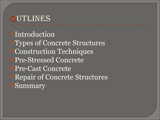 Concrete Structures design and construction | PPT
