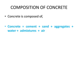Concrete technology | PPTX