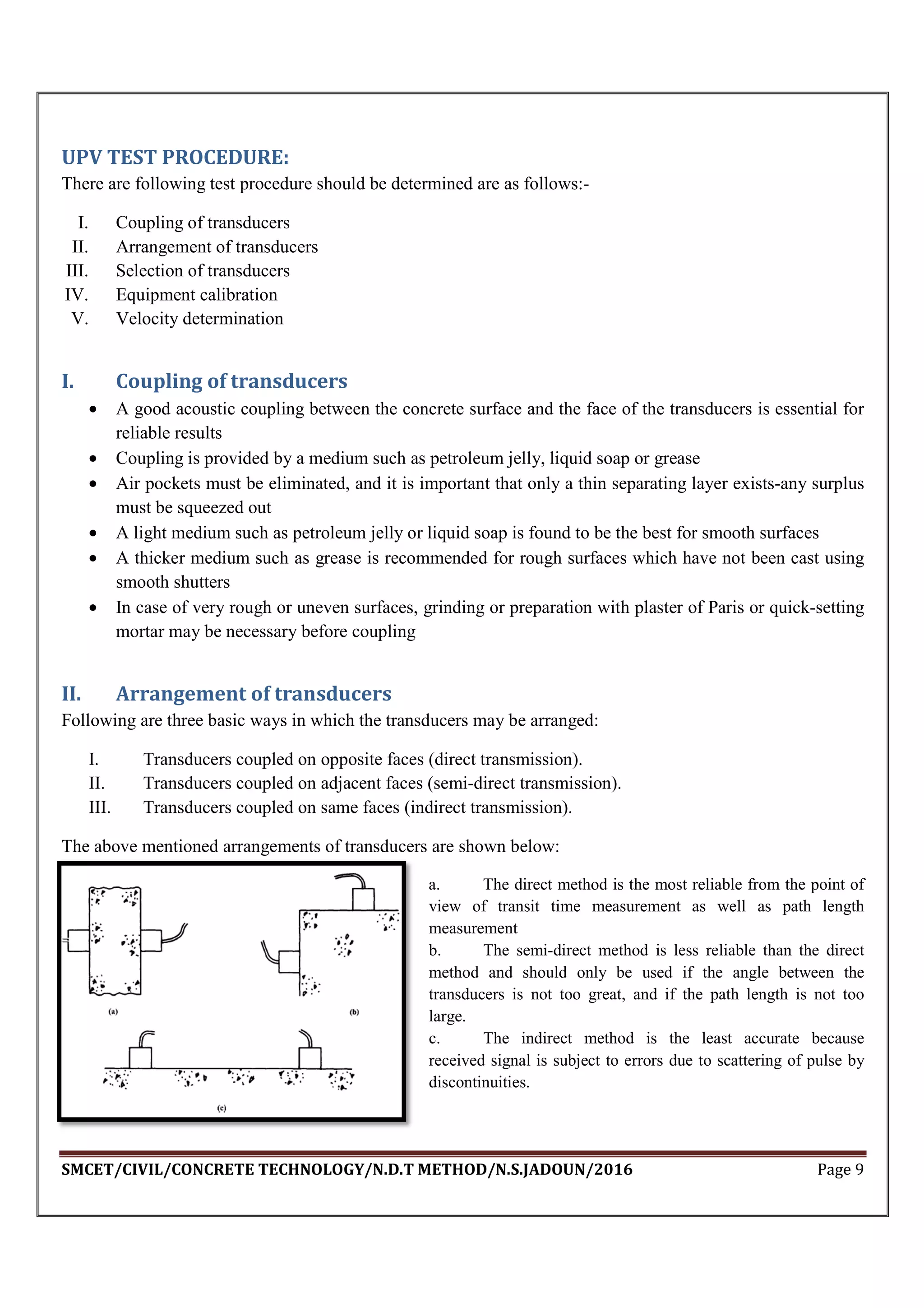 Concrete technology ndt methods | PDF
