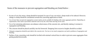 Concrete Technology- Segregation and bleeding (CE205).pptx