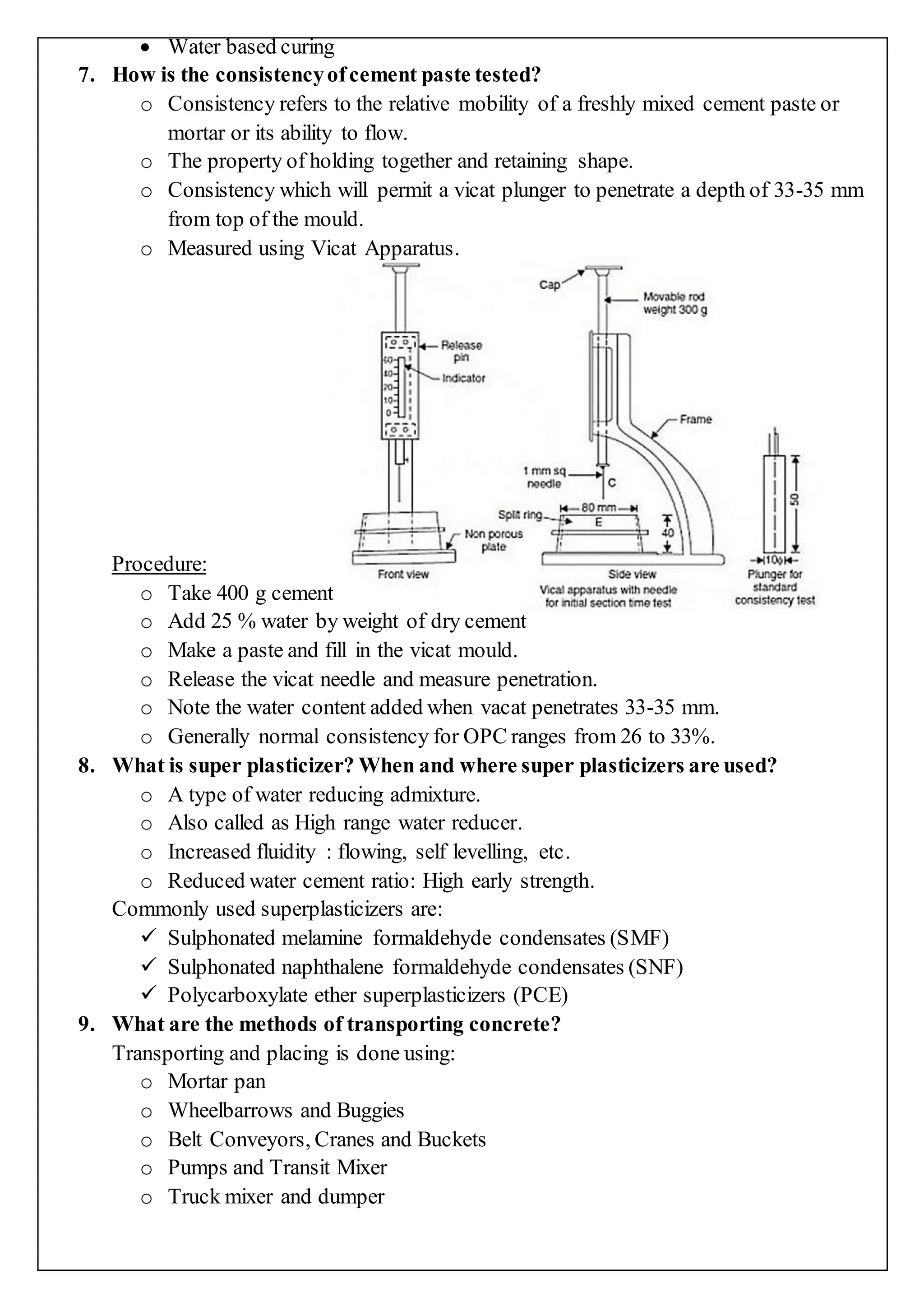 Concrete Technology Study Notes | DOCX