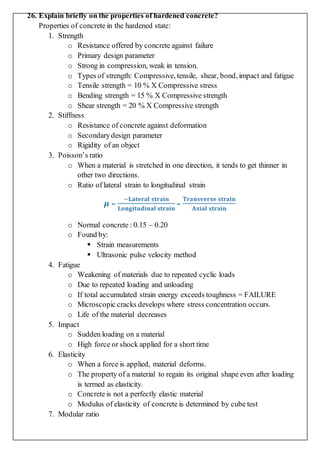 Concrete Technology Study Notes | DOCX