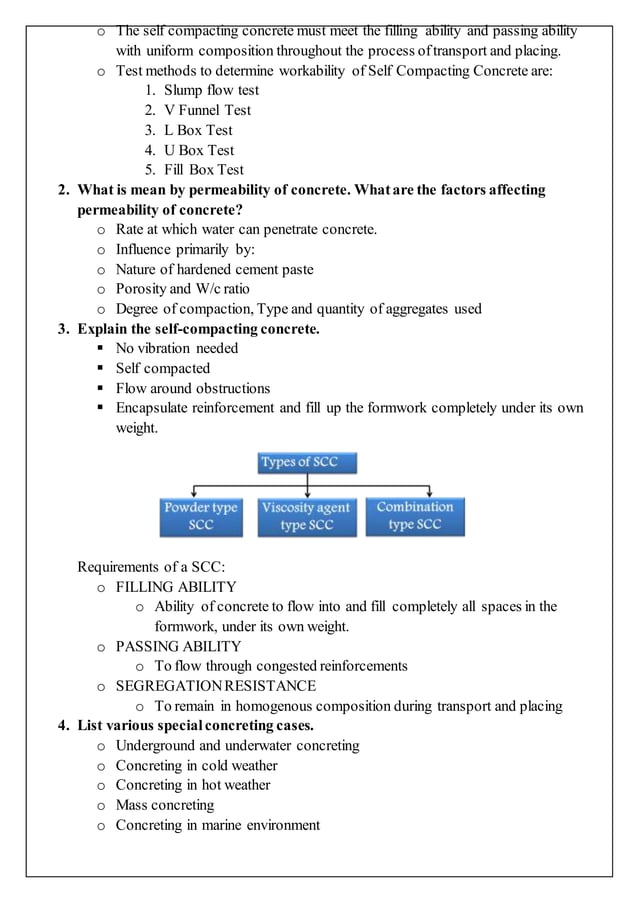 Concrete Technology Study Notes | DOCX