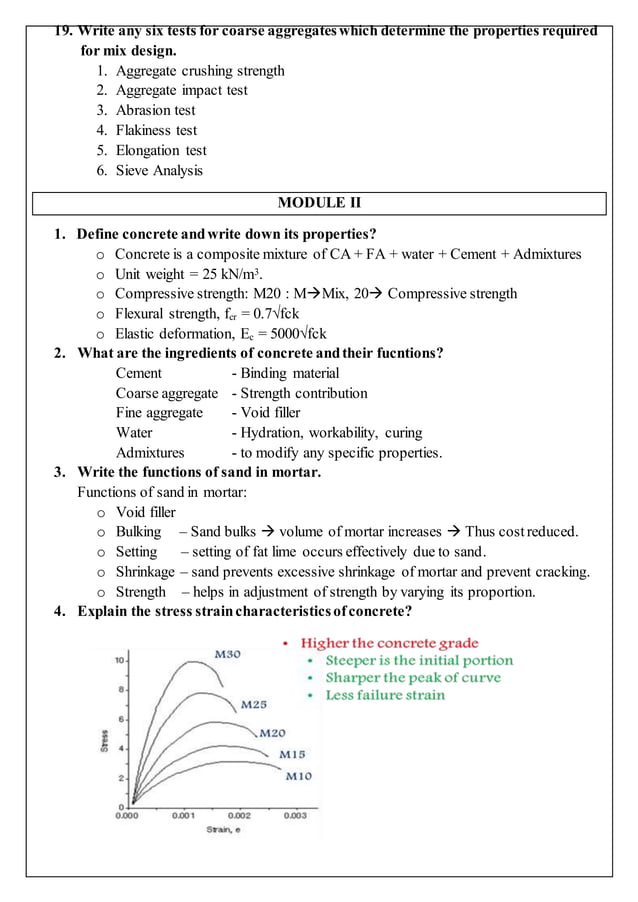 Concrete Technology Study Notes | DOCX