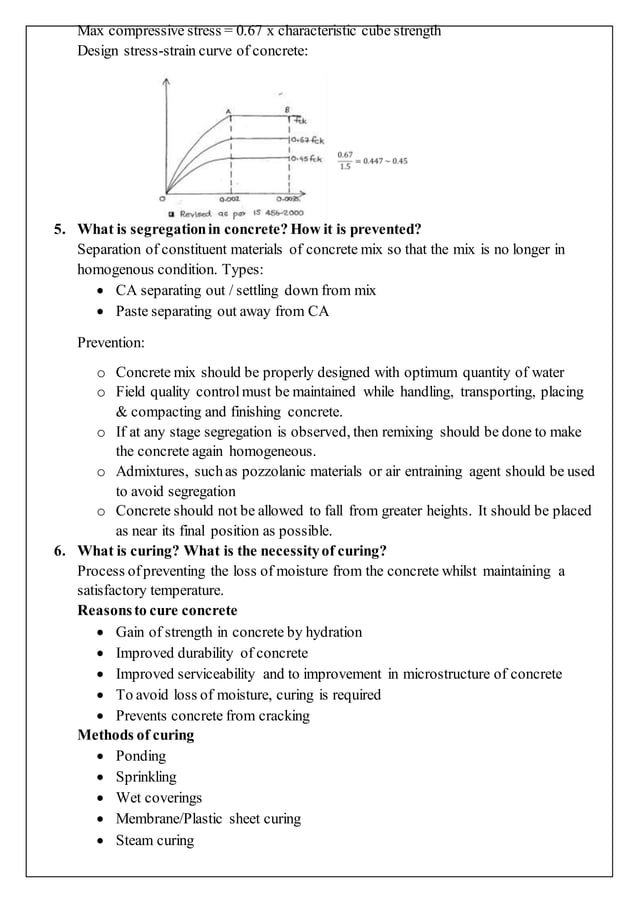 Concrete Technology Study Notes | DOCX