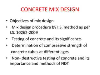 Concrete technology syllabus | PPTX
