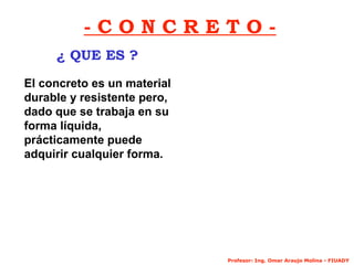 DEFINICION DE CONCRETO | PPT
