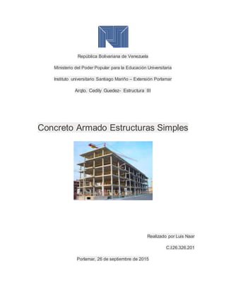 Concreto armado estructuras simples | DOCX