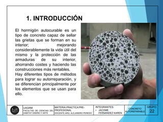 Concreto autoreparable | PPT