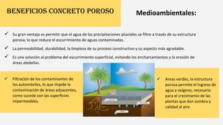CONCRETO PERMEABLE -TECNOLOGIA DEL CONCRETO | PPTX