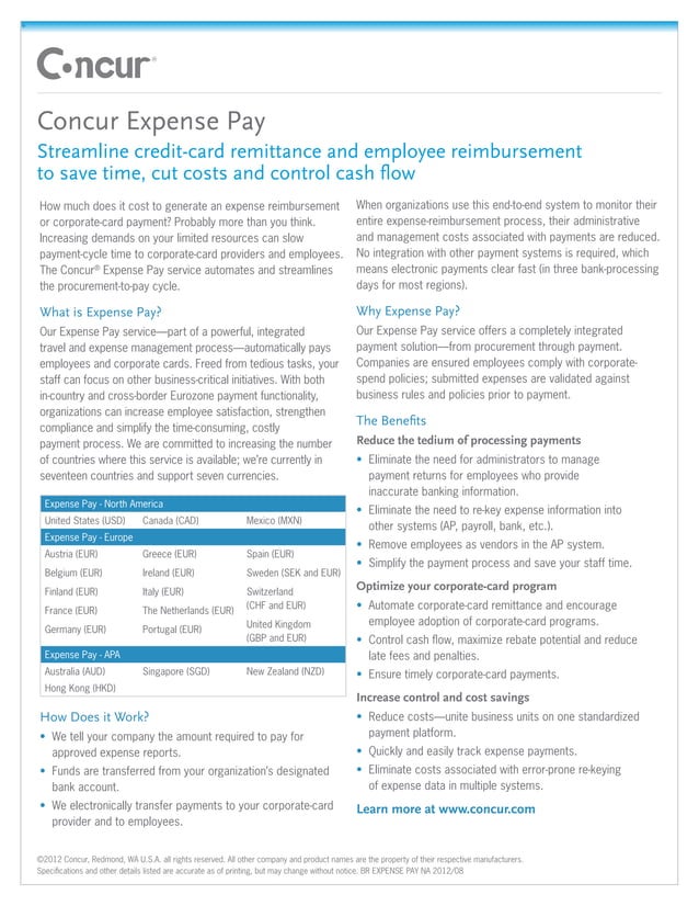 Concur expense pay | PDF