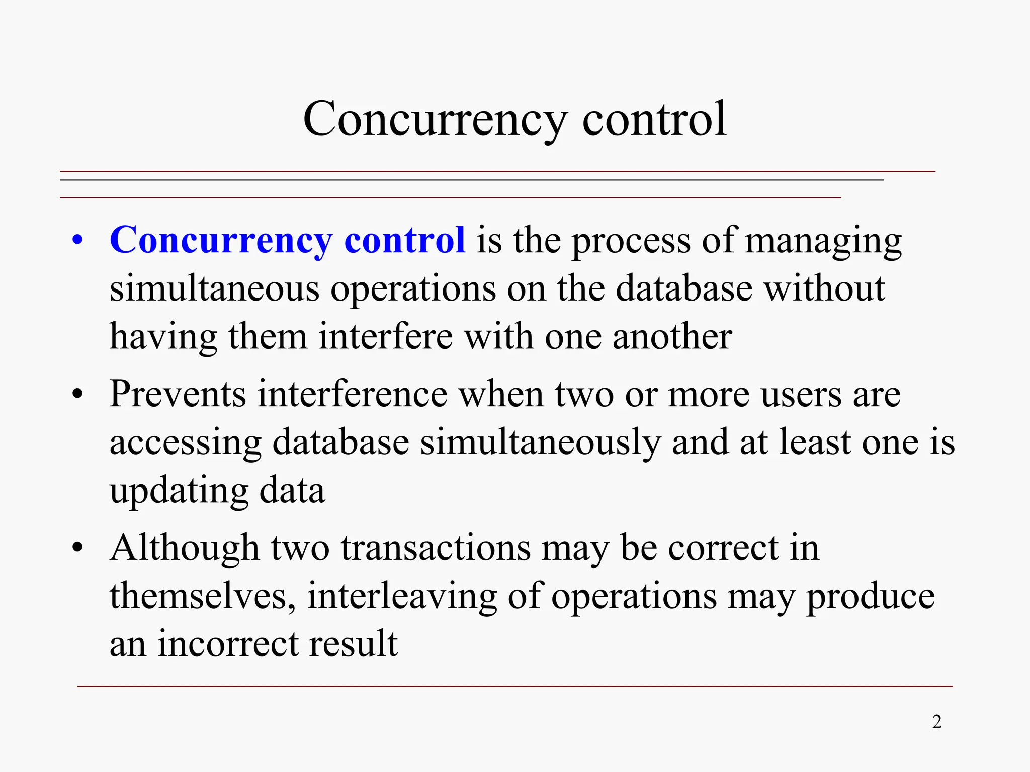 Concurrency.education presentation schoolpptx | PPTX | Databases | Computer Software and ...