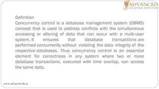 Concurrency control ms neeti | PPT