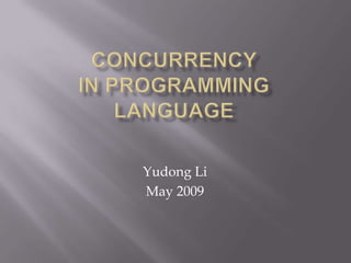 Concurrency in Programming Languages | PPT