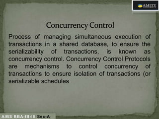 Concurrency Control. | PPTX | Databases | Computer Software and ...