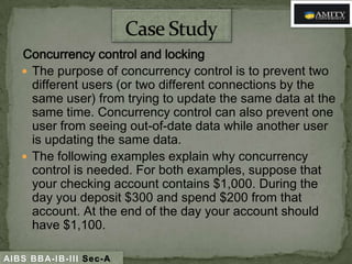 Concurrency Control. | PPTX | Databases | Computer Software and ...