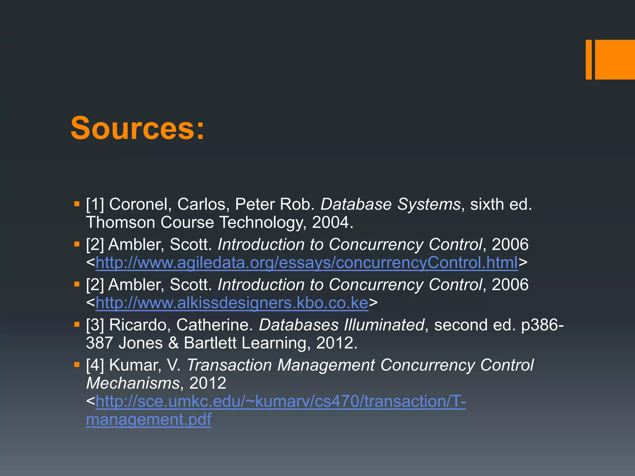 Concurrency control | PPT