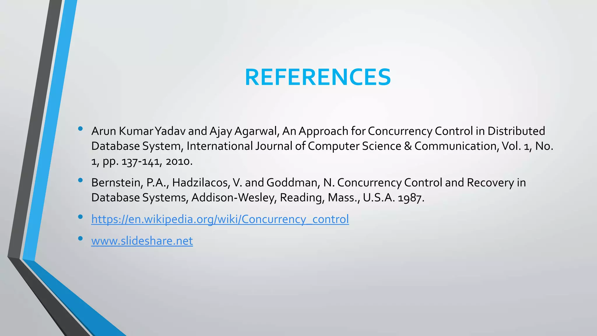 Concurrency control | PPTX