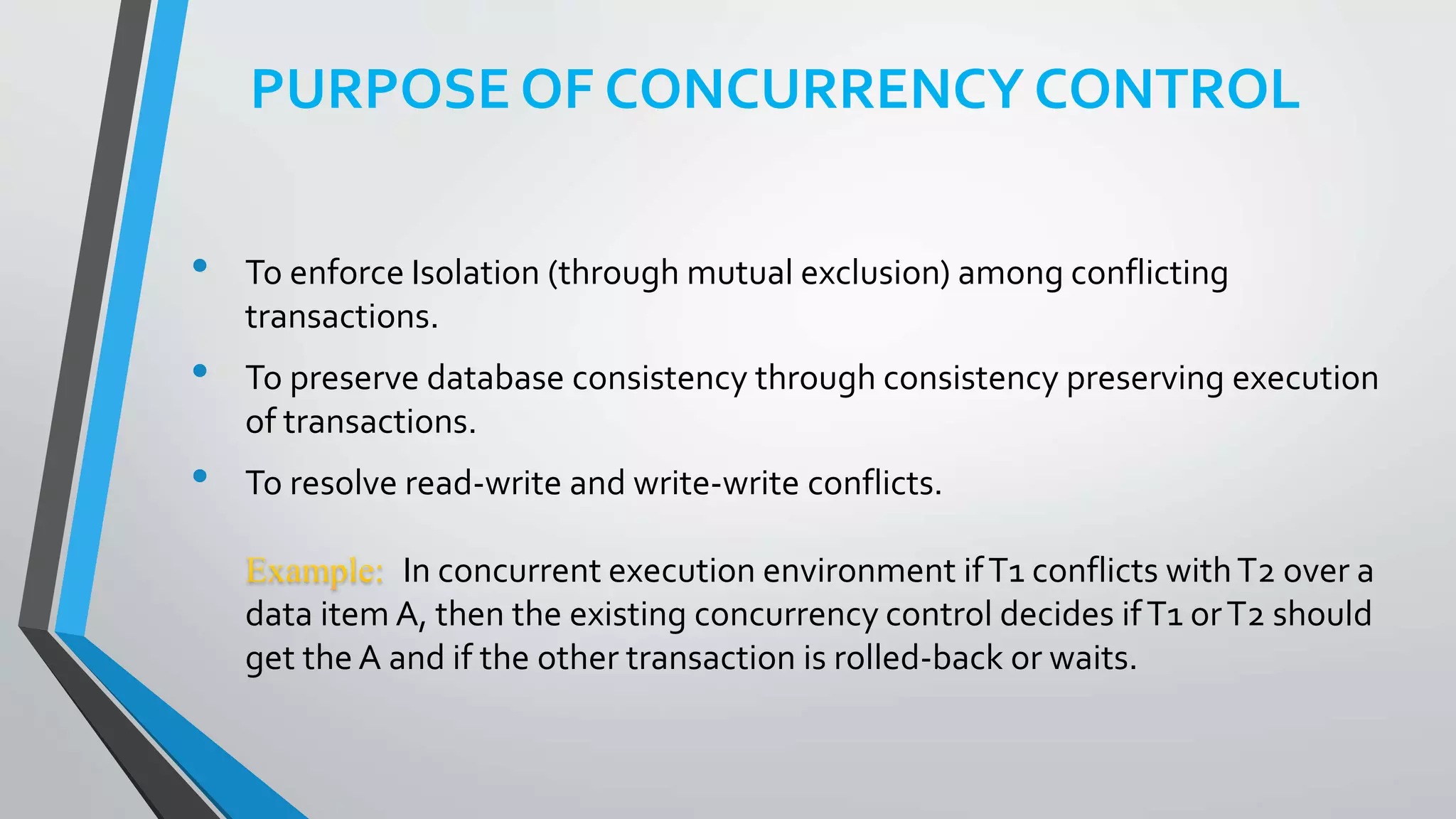 Concurrency control | PPTX