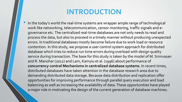 Concurrency Control Pptx Databases Computer Software And Applications