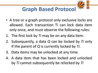 Concurrency control | PPTX | Databases | Computer Software and Applications