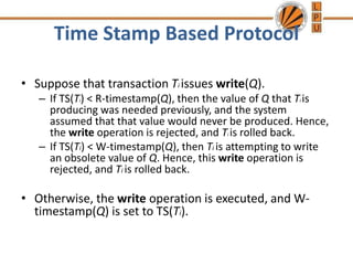 Concurrency control | PPTX | Databases | Computer Software and Applications